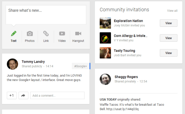 Check Out The New Interface for Google Plus | Return On Now